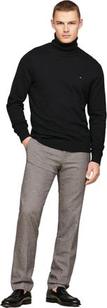 Tommy Hilfiger Herren Pullover Pima Cashmere Roll Neck mit Rollkragen, Schwarz (Black), XXL