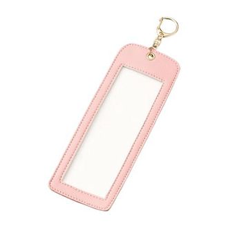 Generico Qooplu Porte-cl&eacute;s porte-photo | Breloque rectangulaire en cuir synth&eacute;tique transparent | Porte-photo pour grossesse, naissance, voiture, No&euml;l, grands-