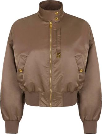 Elisabetta Franchi Femme, Vestes, Beige, Taille: 40 FR Bomber en nylon