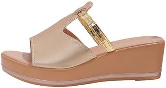 Generic Cocila Sandales Femmes Confort De Plage &agrave; Talons Inclin&eacute;S Pour Femmes, Pantoufles Creuses D&eacute;Contract&eacute;Es, Chaussures Fond Inclin&eacute;, R&eacute;Tro Sandales Femme