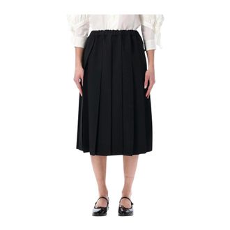 Comme Des Gar&ccedil;ons Jupe Midi Pliss&eacute;e - Femme - Jupes - Noir - Taille: 38 FR