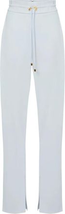 Elisabetta Franchi pantalon à lien de resserrage - Bleu