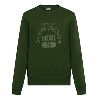 Diesel Denim Division Logo Gr&uuml;nes Sweatshirt