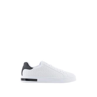 A|X Armani Exchange Homme, Chaussures, Blanc, Taille: 43 EU Blanc Noir Baskets Homme Polyester Caoutchouc