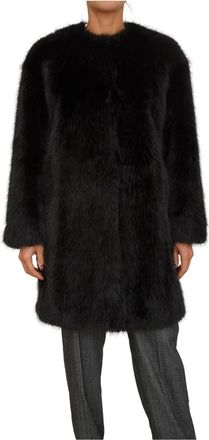 Max Mara Femme, Manteaux, Noir, Taille: 34 FR Pelliccia