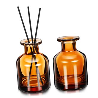 Yardwe 2st&uuml;cke Leere Glas Diffusorflaschen Wiederverwendbar Langlebig F&uuml;r &Auml;therische &Ouml;le Aroma Diffuser Halter Geeignet F&uuml;r Zuhause B&uuml;ro Auto