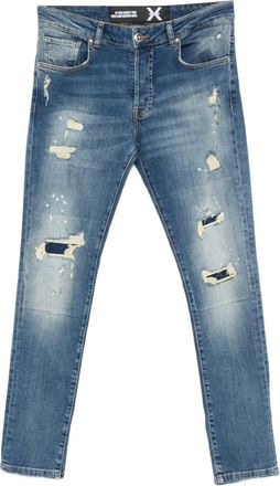 John Richmond jean à effet usé - Bleu