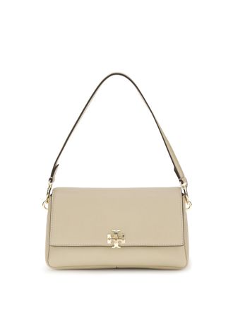 Tory Burch Womens Shoulder Bag Charlie Soft Cement Calf Leather