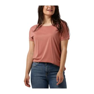 Moss Copenhagen Fenya Modal T-Shirt - - Tops - Damen - Orange - M/L