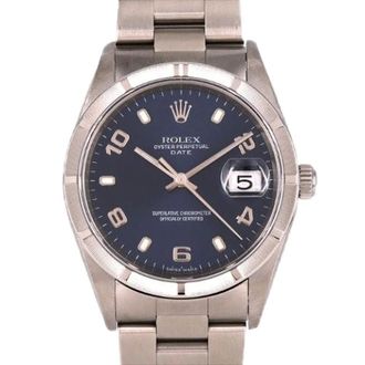 Rolex Pre-owned Oyster Perpetual Date en acier inoxydable automatique - Femme - Pre-owned - Bleu - Taille: ONE Size