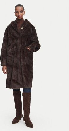 Rinascimento Rinascimento Pelzmantel CFC0127148003 Dunkelbraun Oversize