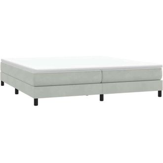 vidaXL Boxspringbett ohne Matratze Hellgrau 200x210 cm Samt vidaXL