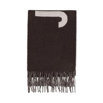 Jacquemus Fringed Logo Scarf - - Accessories - Damen - Braun - ONE SIZE