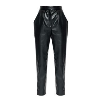 Balmain Femme, Pantalons, Noir, Taille: 36 FR Leather Pantalons