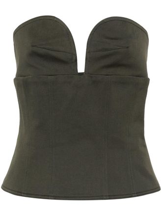 Max Mara haut bustier Cacao - Vert