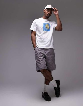 Carhartt Work in Progress Bermuda avec genoux renforcés - Gris délavé