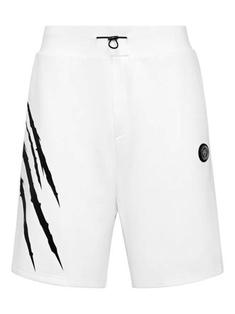 Plein Sport Scratch Badeshorts - Wei&szlig;