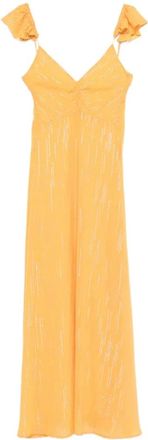 Forte_Forte Femme, Robes, Orange, Taille: 38 FR Les Fils dArgent Jacquard Slip Dress