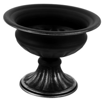 Cabilock Schwarze Silber Iron Vase Moderne Schmale Metall Blumenvase f&uuml;r Tischdekoration Kunstvoll Verarbeitet Stilvolles Wohnaccessoire mit Einzigartigem Desi