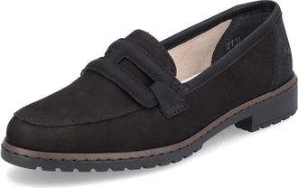 Rieker Damen Slipper 51864, Frauen Slip On,lose Einlage,Slipper,Mokassins,Halbschuhe,Slip-ons,Slides,Schlupfschuhe,Loafer,schwarz (00),37 EU / 4 UK