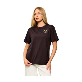Pinko Pinko, Femme, Tops, Brun, Taille: 38 FR T-shirt Strepitoso