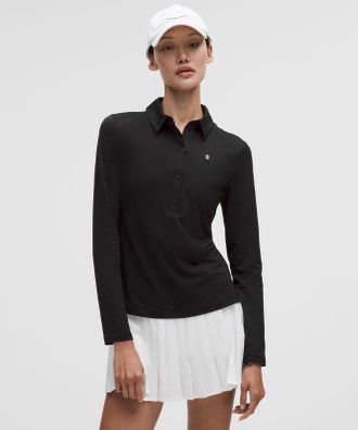 lululemon Polo manches longues &agrave; s&eacute;chage rapide Ourlet droit pour Femmes - Taille 10