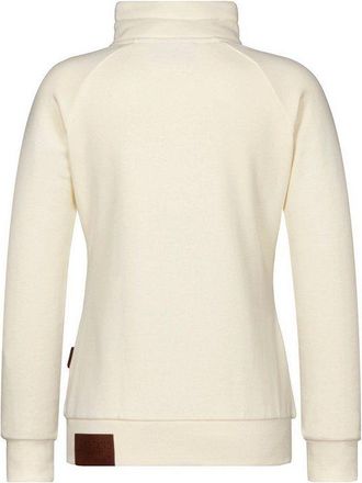 Naketano Sweatjacke Damen hoher Stehkragen, Rei&szlig;verschluss, weiche Sweatware, Rippb&uuml;ndchen seitliche Taschen, Kordelzug, Logo-Patch, casual, Streetwear, melier