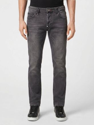 Philipp Plein Jean skinny &agrave; cinq poches en denim stretch coupe slim