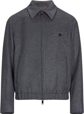Slowear Bomber Primo en laine vierge et cachemire m&eacute;lang&eacute;s