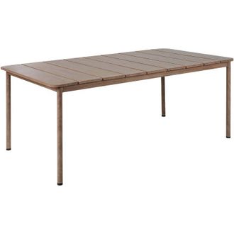 Beliani Gartentisch FLAVIA 185 cm 96 cm Metall Braun