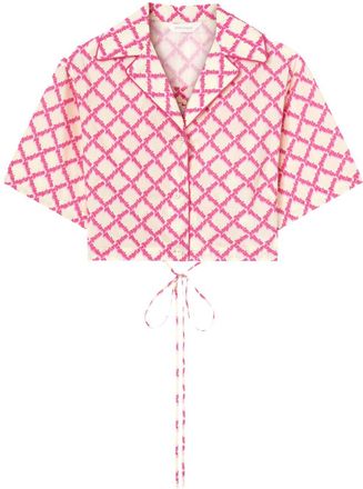 Palm Angels chemise croisée à logo - Rose