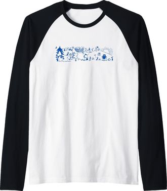 Moomin Blue Wintersportspiele Raglan