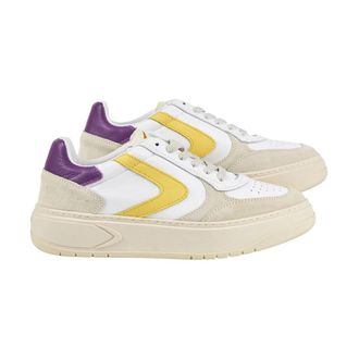 Valsport Wei&szlig; Gelb Lila Wildleder Ledersneaker - - Shoes - Damen - Mehrfarbig - 38 EU