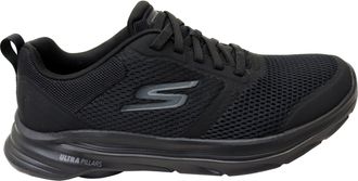 Skechers Herren Go Walk 8 Idris Sneaker, Black Textile/Trim, 43.5 EU
