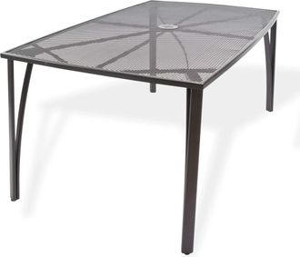 Dema Gartentisch Vancouver 150x90x72 cm Anthrazit - Balkontisch, Streckmetalltisch, Metalltisch - robust, wetterfest, langlebig - Garten, Balkon, Terrasse,