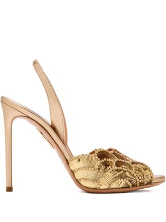 Aquazzura sandales 105 mm &agrave; ornements en cristal