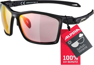 Alpina TWIST FIVE QV - Kontrastverst&auml;rkende, Selbstt&ouml;nende & Beschlagfreie Sport- & Fahrradbrille Mit 100% UV-Schutz F&uuml;r Erwachsene