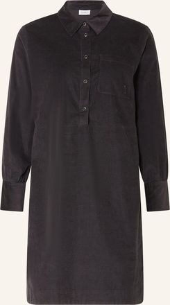 Comma Comma Casual Identity Hemdblusenkleid Aus Cord grau