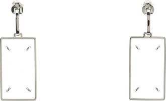 Maison Margiela Femme, Accessoires, Gris, Taille: ONE Size Four Stitches Pendant Earrings