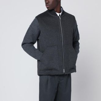 Lardini Grey wool zip gilet