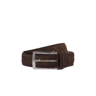 Scarosso Klassischer Kopf-G&uuml;rtel aus Wildleder - - Accessories - Herren - Braun - 115 CM