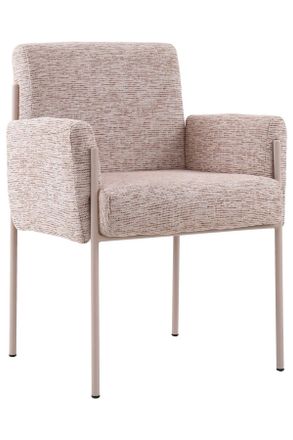 Novel Armlehnstuhl, Rosa, Metall, Textil, Rundrohr, 62x86x63 cm, Bsci, Stoffauswahl, Esszimmer, St&uuml;hle, Esszimmerst&uuml;hle, Armlehnenst&uuml;hle