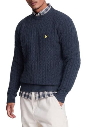 Lyle & Scott Herren Strickpullover - Baumwollmix | Mit Cable-Muster | Weich & Angenehm | XS-XXL