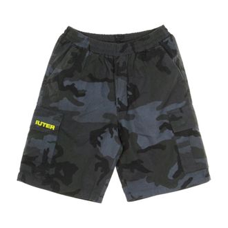 Iuter Camo Cargo Jogger Shorts - - Shorts - Herren - Schwarzk - XS