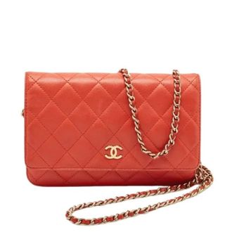Chanel Wallet on Chain Pre-owned - Femme - Pre-owned - Orange - Taille: ONE Size