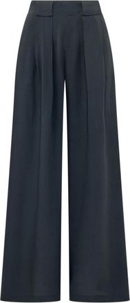Momoni Femme, Pantalons, Bleu, Taille: 46 FR High Waisted Wide-Leg Pantalons