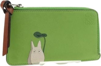 Loewe Porte-cartes doccasion - Femme - Pre-owned - Vert - Taille: ONE Size