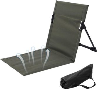 Generico Strandstuhl, zusammenklappbar, wasserdicht, verstellbare Rückenlehne, leicht, für Entspannung im Garten, Terrasse, Komfort, Reisen, Nickerchen im Inne