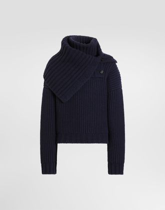 Dolce & Gabbana Rollkragenpullover Aus Wolle - Mann Strickwaren Blau Xs