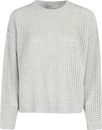 Herno Pullover mit Lochstrickmuster - Grau